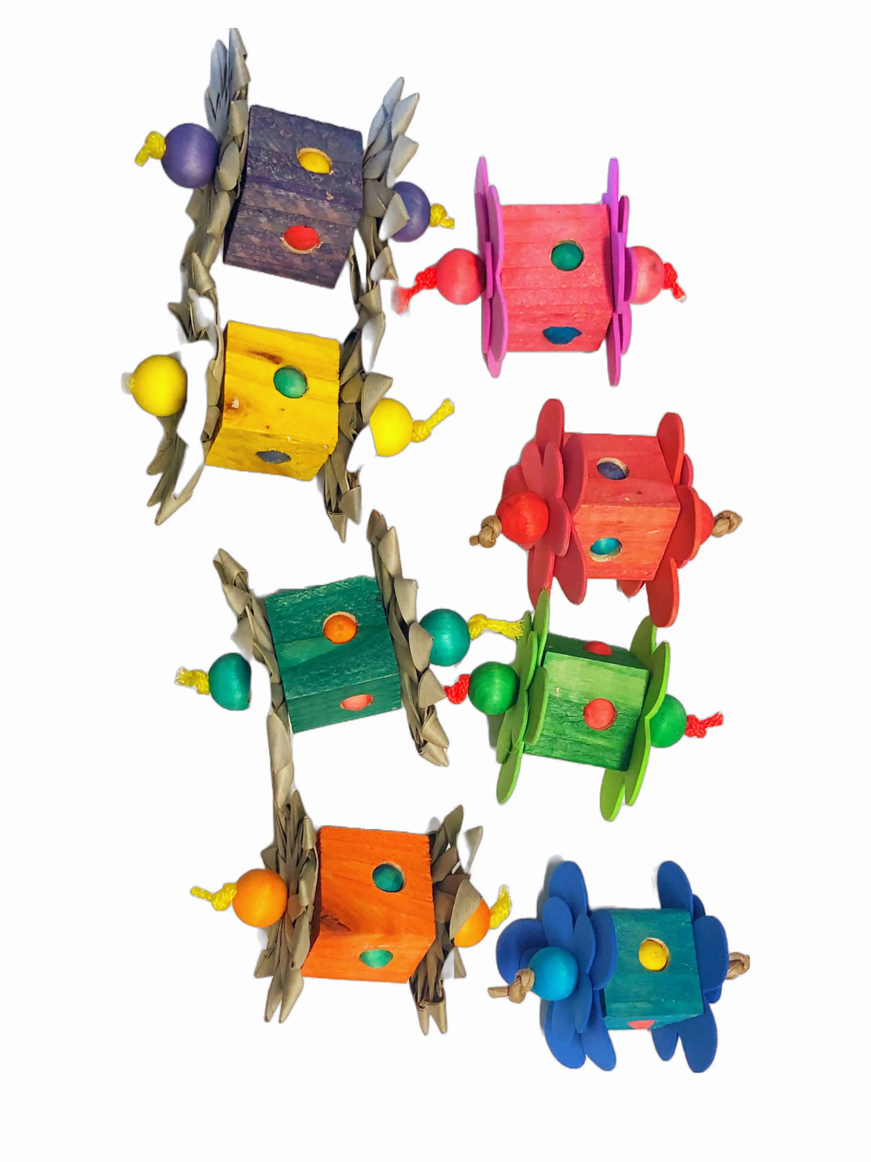 Large pinewood Dot Foot toy – PDS Parrot Shop